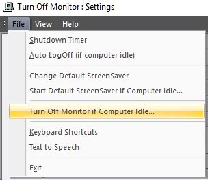 Turn Off Monitor