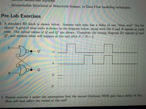 Solved A Standard RS Latch Is Shown Below Assume Each Gate Chegg Com