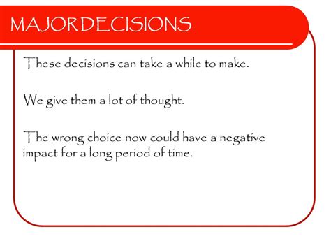 WHAT IS A DECISION DEFINITION A Decision Is Making The Choice Between
