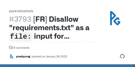 FR Disallow Requirements Txt As A File Input For Install
