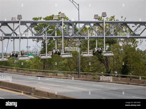 An Automated Toll Plaza On The Turnpike In Boston Stock Photo Alamy