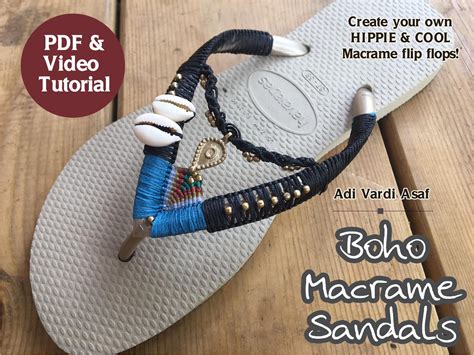 Micro Macrame Tutorial How To Make Macrame Video Pattern Boho Sandals Diy Creative Gift Etsy