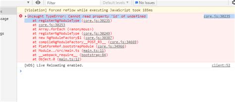 Nodejs Uncaught Typeerror Cannot Read Property Id Of Undefined At Registerngmoduletype