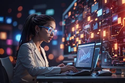 Premium Photo Data Science And Big Data Technology Scientist Computing Analysing