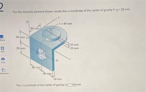 Solved For The Machine Element Shown Locate The X