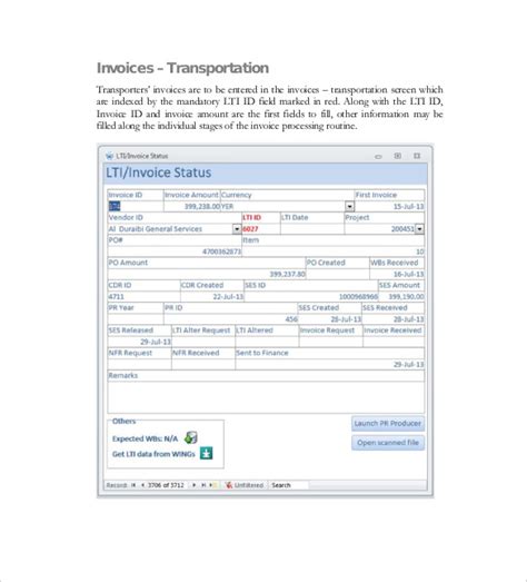 Invoice Tracking Templates Sample Example Format Download