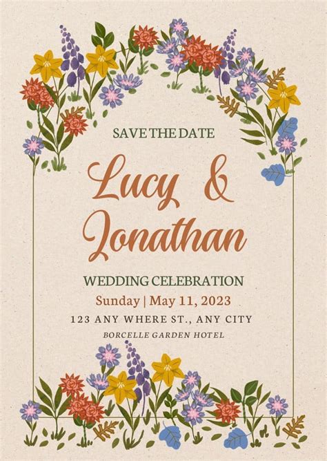 Free Editable Printable Floral Invitation Templates Canva