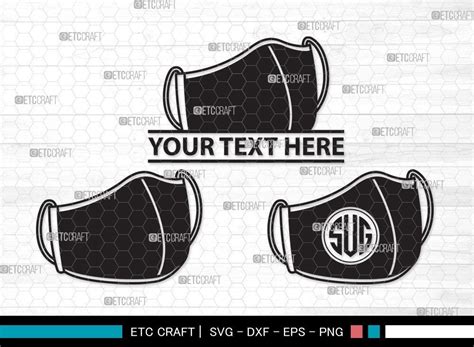 Mask Monogram Svg Mask Svg Face Mask Graphic By Pixel Elites · Creative Fabrica
