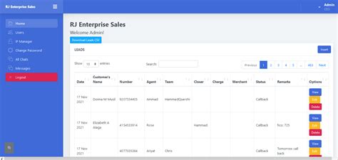 Call Center Crm Project Details