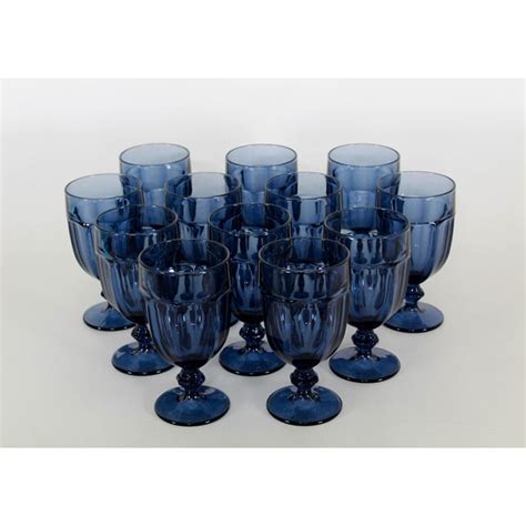 Vintage Libbey Duratuff Goblets Dusky Blue Stemmed Glassware Beverage Glasses Set Of 12 Chairish