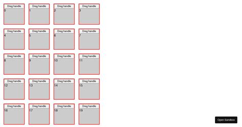 Dndkit Grid With Drag Handle Example Forked Codesandbox
