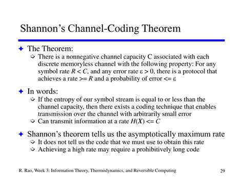 Ppt Cse 599 Lecture 7 Information Theory Thermodynamics And Reversible Computing Powerpoint