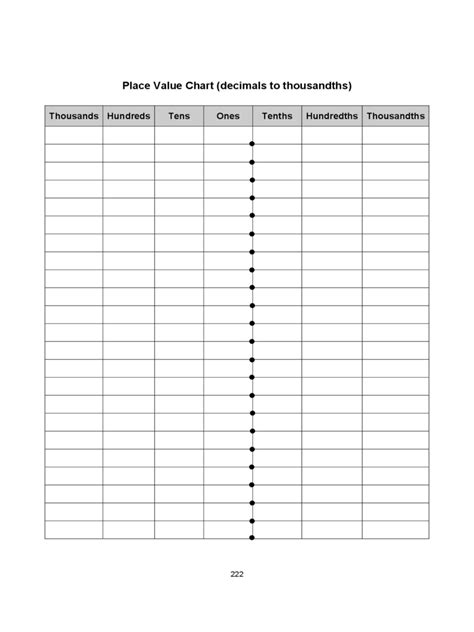 Decimal Place Value Chart 3 Free Templates In PDF Word Excel Download