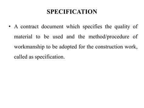 Specification Contracts Accounts And Tenderspptx