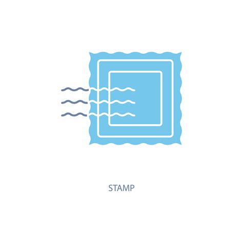 Stamp Concept Line Icon Simple Element Illustration Stamp Concept Outline Symbol Design