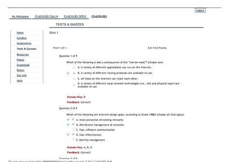 Lesson 1 Weekly Quiz Introduction History And Internet Architecture