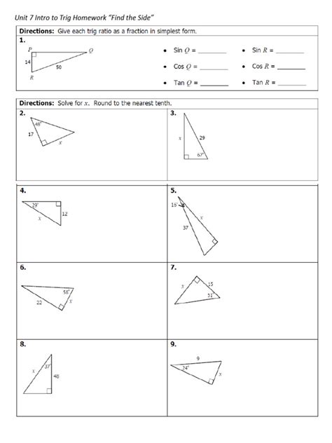 Intro To Trig Homework Pdf