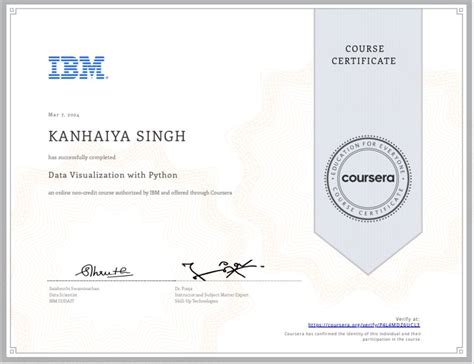 Datavisualization Python Ibm Certificateachievement Coursera Kanhaiya Singh