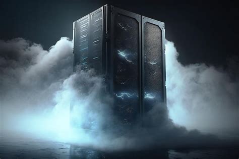 Premium Photo Virtual Servers And Data Storage On The Cloud