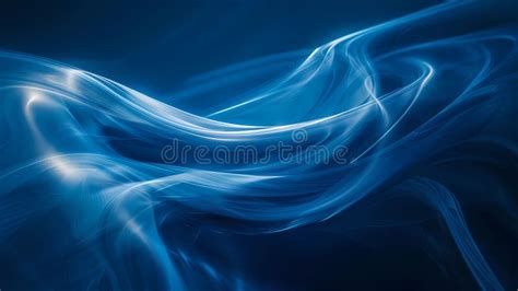 Abstract Blue Background Abstract Blue Background With Some Smooth Lines Generative Ai