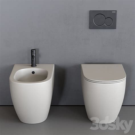 Nic Design Pin Wc Toilet And Bidet 3d Model