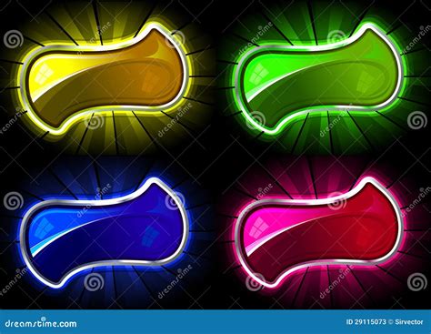 Set Of Chrome Frames Stock Illustration Illustration Of Metallic