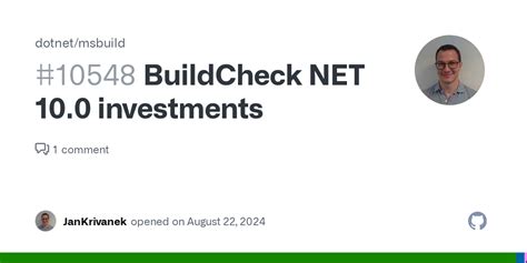 Buildcheck Net 100 Investments · Issue 10548 · Dotnetmsbuild · Github