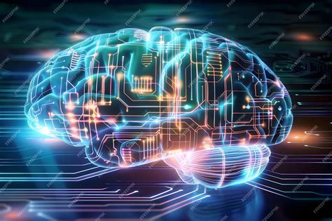 Premium Photo Digitized Human Brain Partially Consists Of Futuristic Circuit Board With
