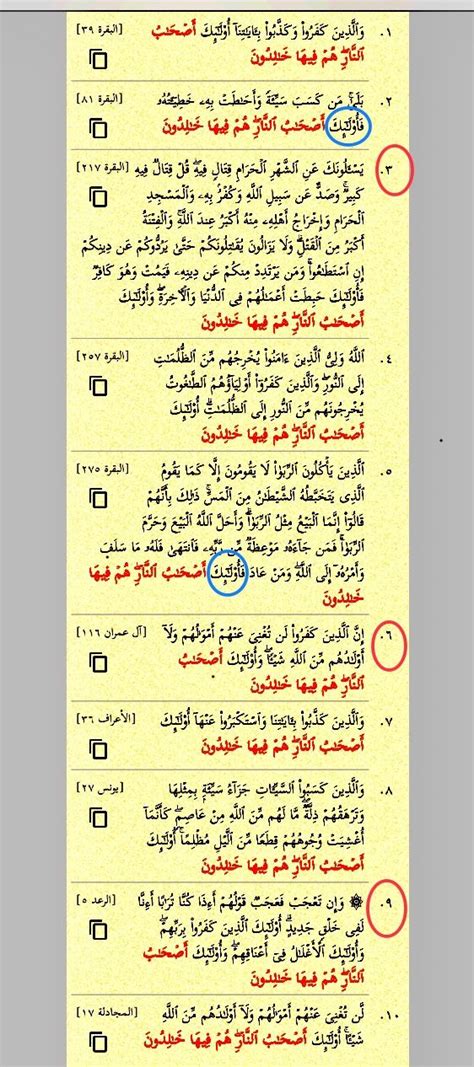 أولئك أصحاب النار هم فيها خالدون عشر مرات في القرآن ، خمس مرات في