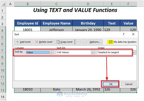 How To Sort Birthdays By Month And Day In Excel 5 Ways Exceldemy