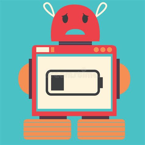 Set Robot Low Battery Charge Charging Drone Remote Control And Icon Vector Stock Vector