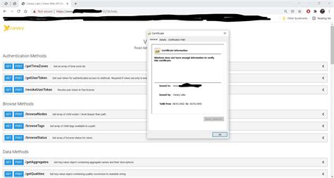 Ssl Certification Problem Web Api Bugs Or Issues Canary Community