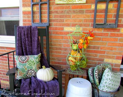 Rustic Fall Touches To The Front Porch Rustic Refined