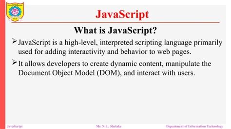 JAVASRIPT And PHP Hypertext Preprocessor PPT