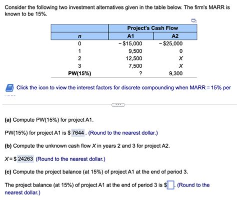 Solved Consider The Following Two Investment Alternatives