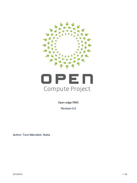 Open Edge Rmc Ocp Contribution V0 2 2 Pdf Pdf Electrical Engineering Computer Hardware