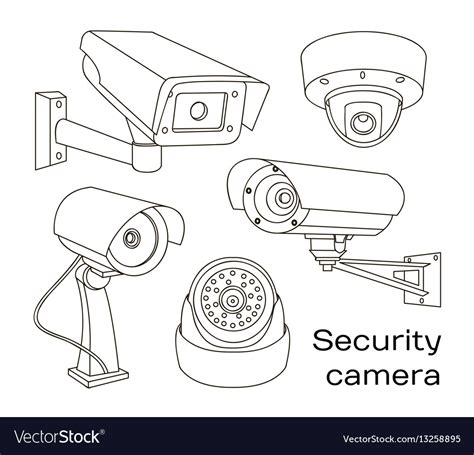 Set Of Security Camera Royalty Free Vector Image