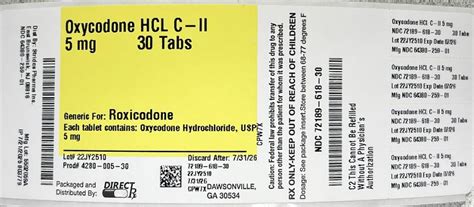 Oxycodone Hcl Directrx