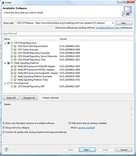 install cdo 3 0 features which are not contained at the eclipse 3 6 helios simultaneous