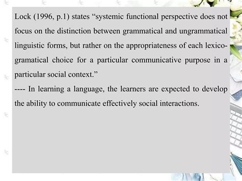 systemic functional linguistics introduction ppt programming