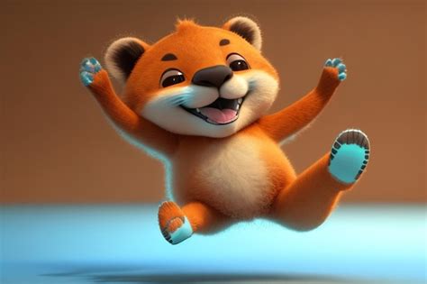 Premium Ai Image Cute Character Animated Cub 3d Cartoon Illustration