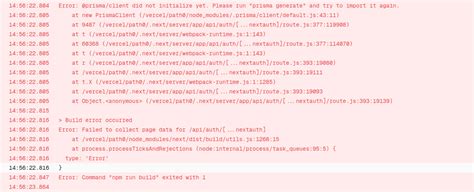 Reactjs Deployment Error In My Nexjs Application With Prisma Orm