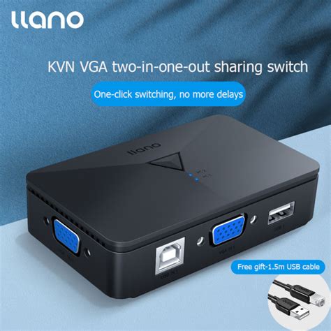 Llano Usb Hdmi Kvm Switch Bi Directional Shared Controller Splitter Kvm Switcher Vga2 Port
