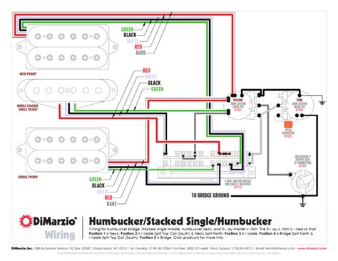Dimarzio Hsh Wiring With Stacked Single And 5 Way Master Switch Pdf