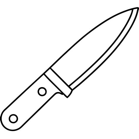 Knife Coloring Page Outline Coloring Book Page Line Art Drawing