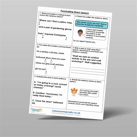 Year 3 Punctuating Direct Speech Modelling Ppt Resource Classroom Secrets