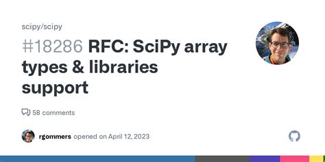 RFC SciPy Array Types Libraries Support Issue Scipy Scipy GitHub