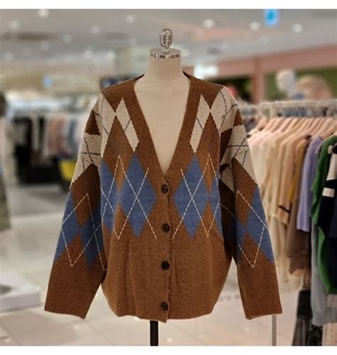 비지트인뉴욕 아가일패턴가디건 Vx9gd54 티몬