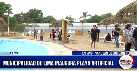 Alcalde De Lima Inaugura Playa Artificial En San Juan De Lurigancho Costó 145 Mil Soles