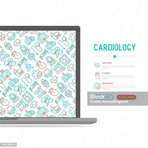 얇은 선 아이콘으로 심장 웹 페이지 서식 파일 심장 청진 기 병원 Pulsometer 제품은 심장 박동 현대 벡터 일러스트입니다 건강 진단에 대한 스톡 벡터 아트 및 기타